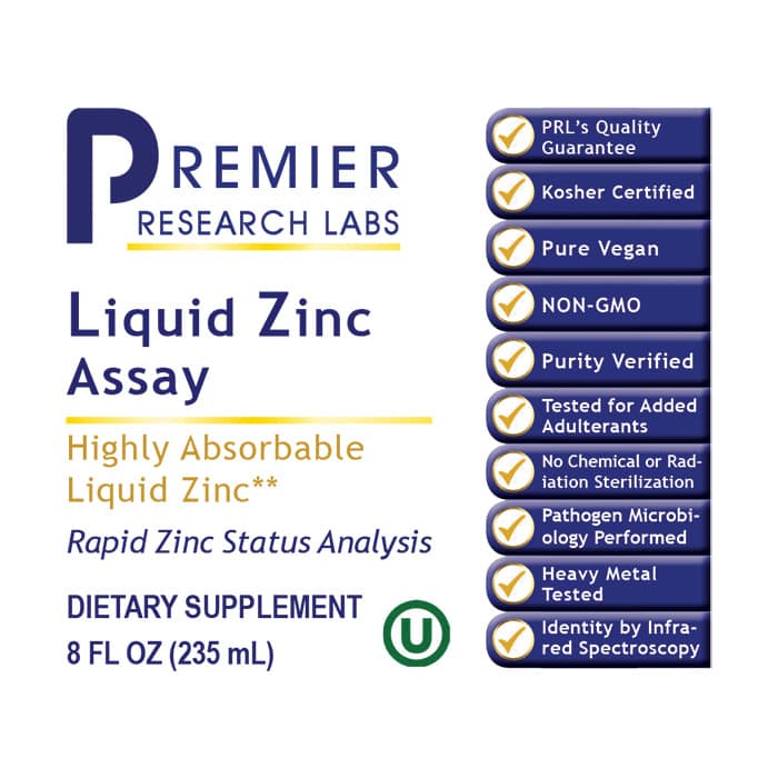 Premier Liquid Zinc Assay - Highly Absorbable Liquid Zinc Supplement